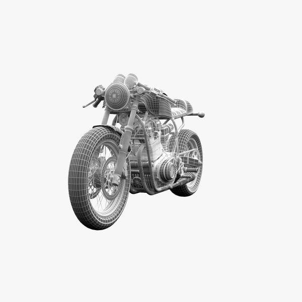 suzuki cafe racer 3d model