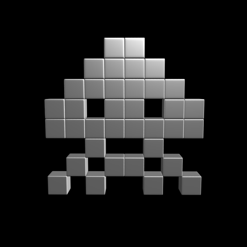 3d model space invaders