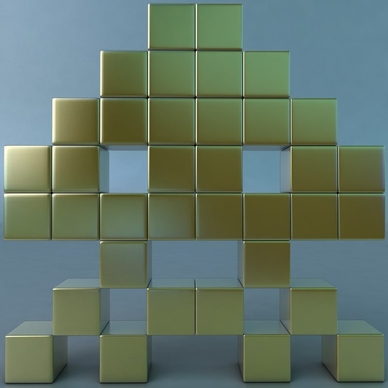 3d model space invaders