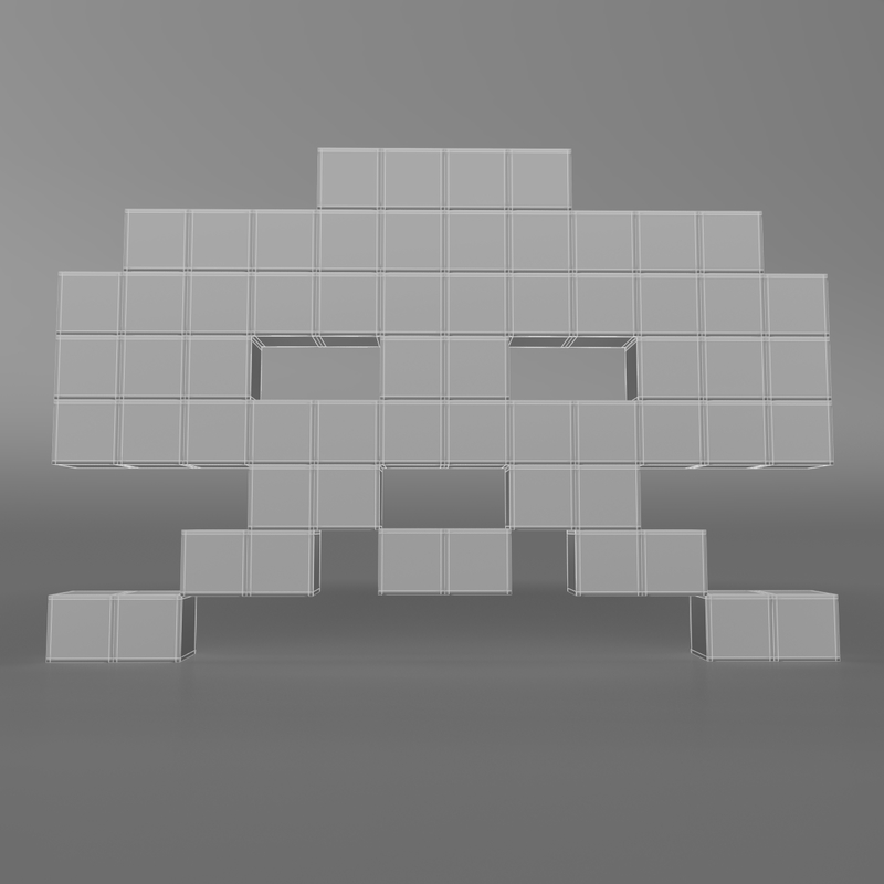 3ds max alien space invaders