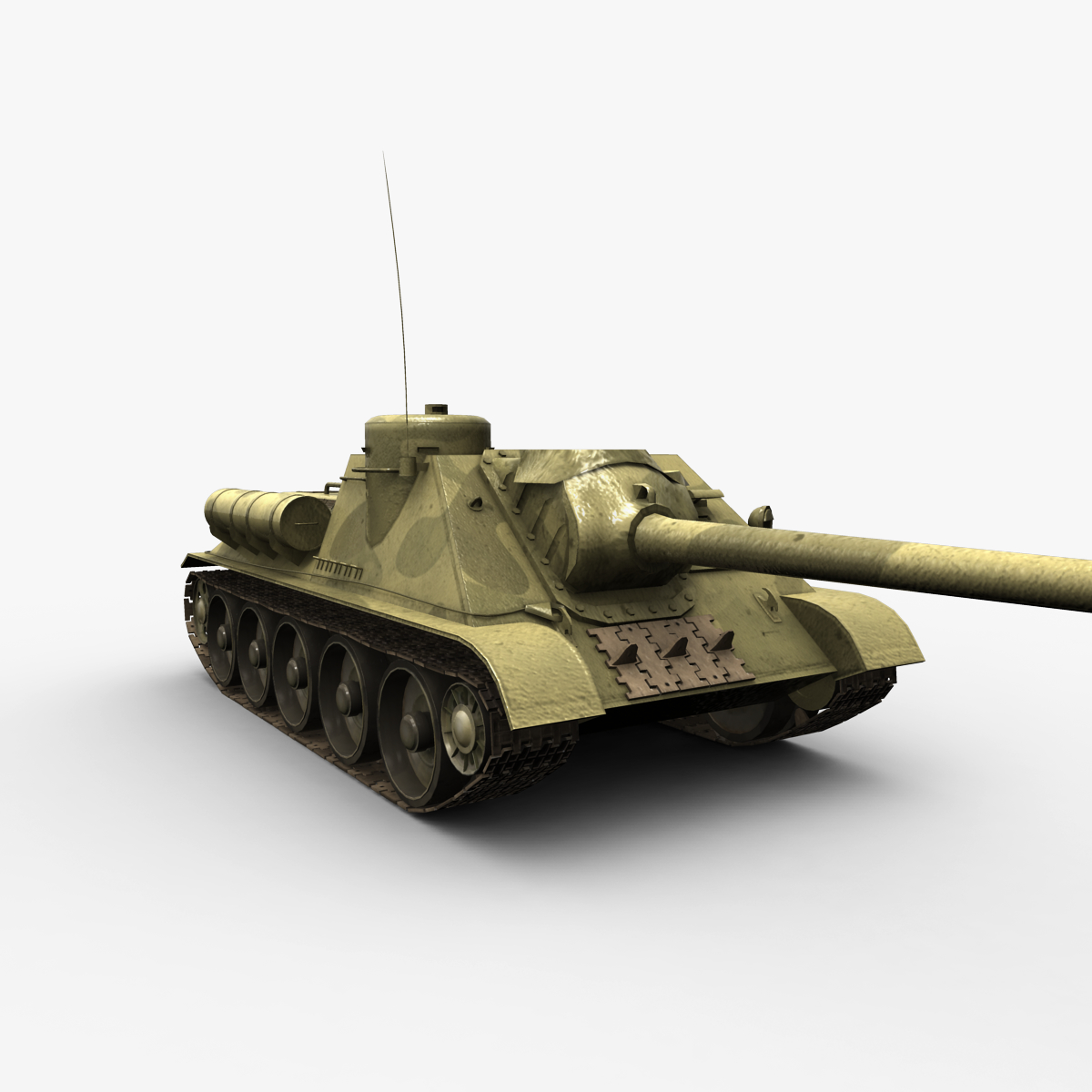 Su-100 WW2 소련 탱크 구축함 3D 모델 - TurboSquid 782038