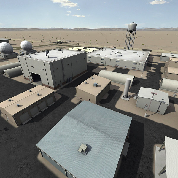 massive airbase uav drones 3d model