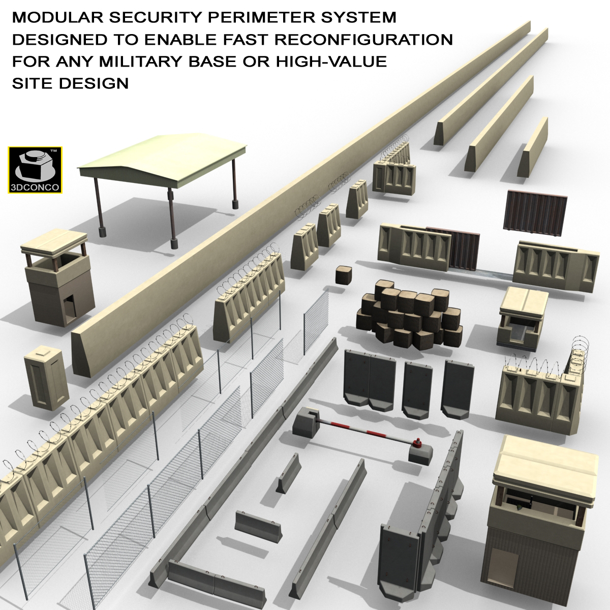 massive airbase uav drones 3d model