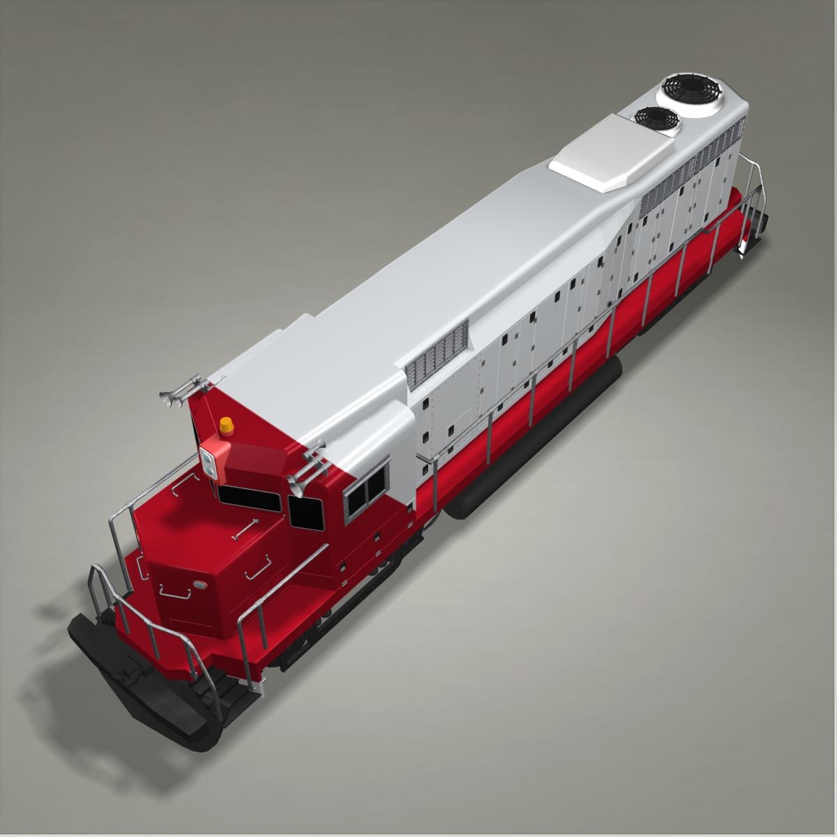 3d model passenger train engine