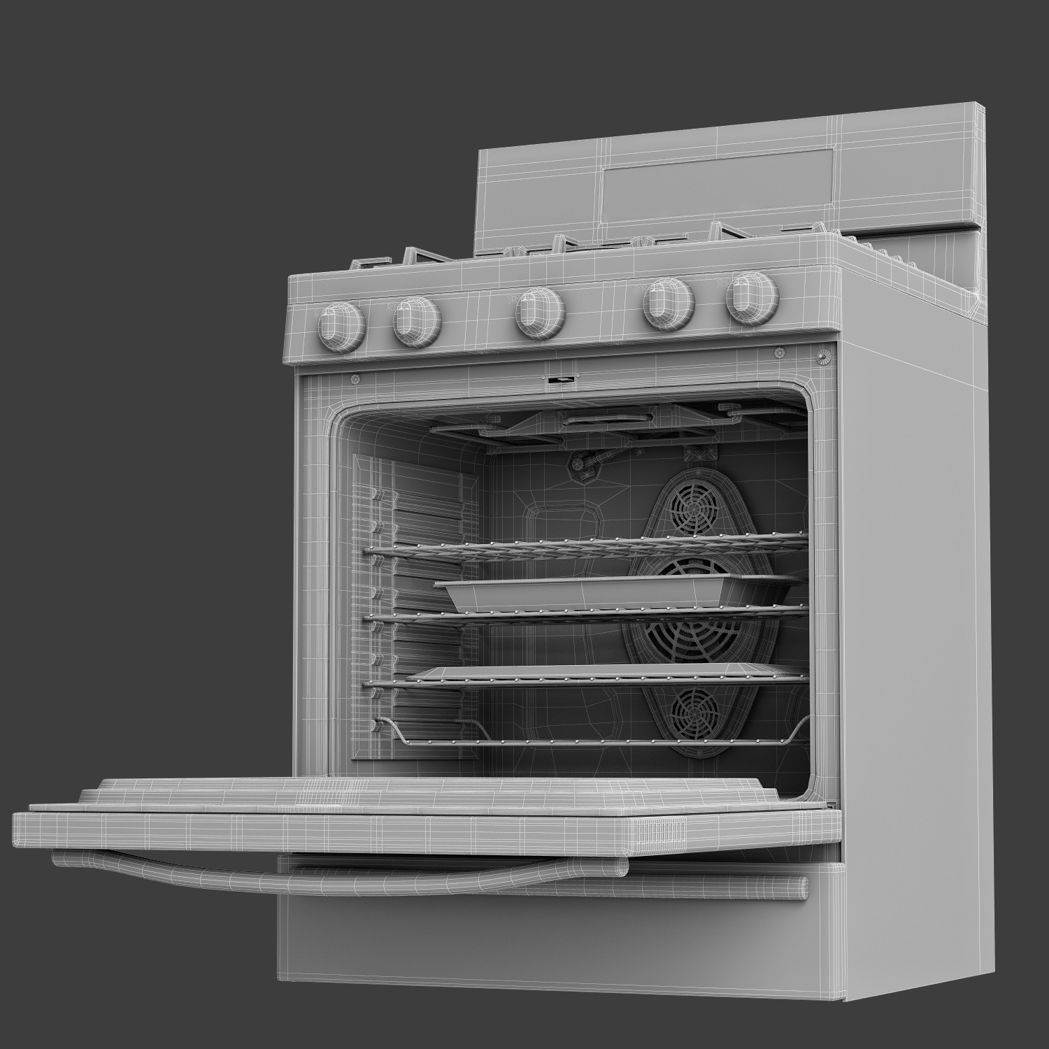 3d model gas range