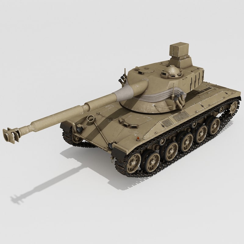 3d austrian sk-105 light tank model