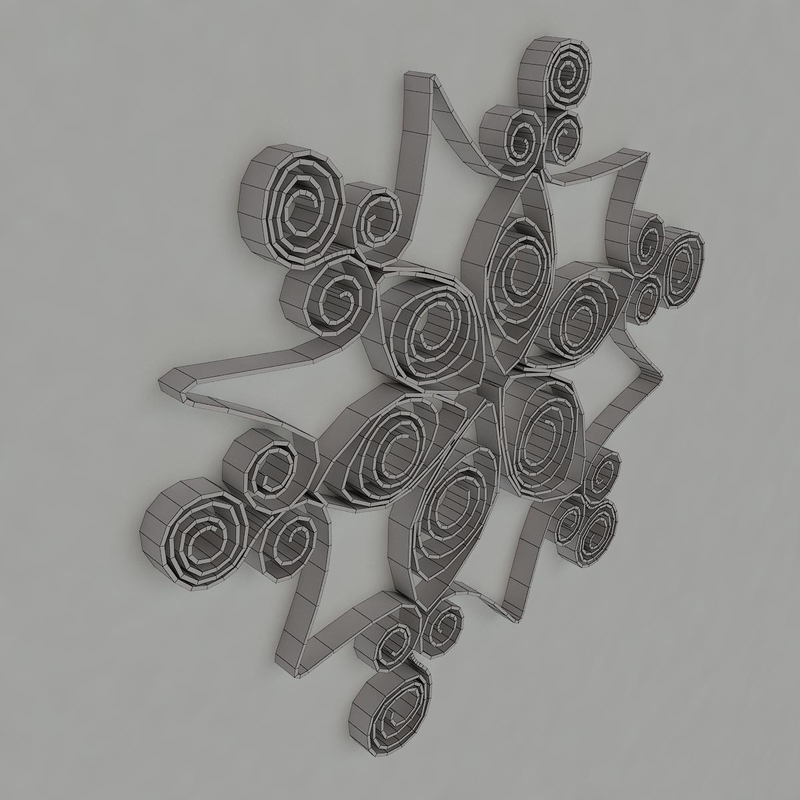 quilling snowflakes grid 03 3d max