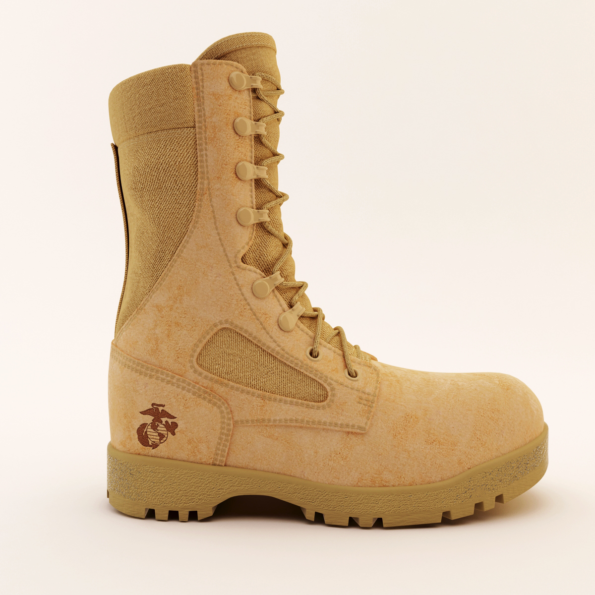 usmc shoes boots 3d model