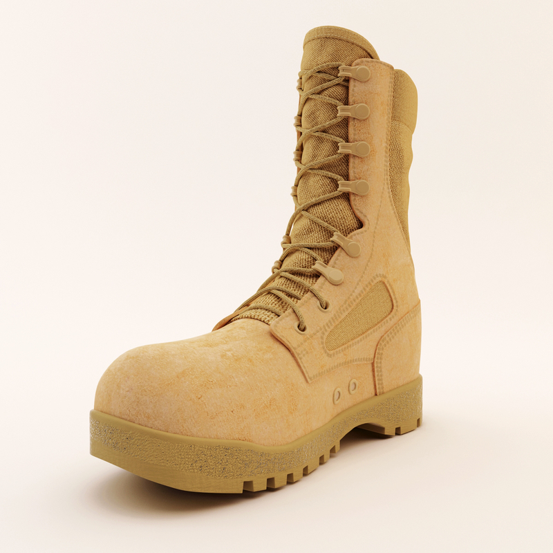 usmc shoes boots 3d model