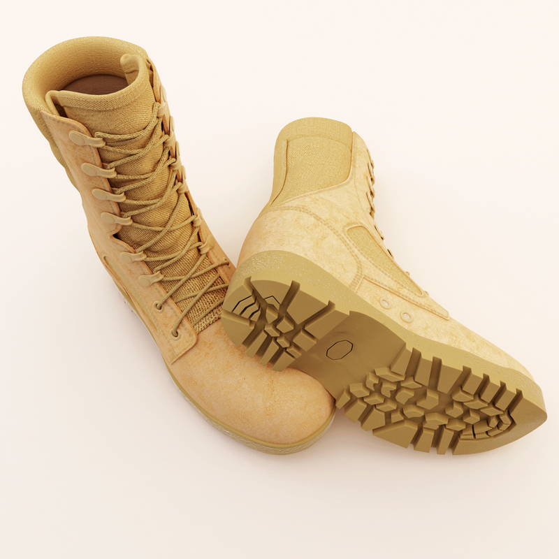 usmc shoes boots 3d model