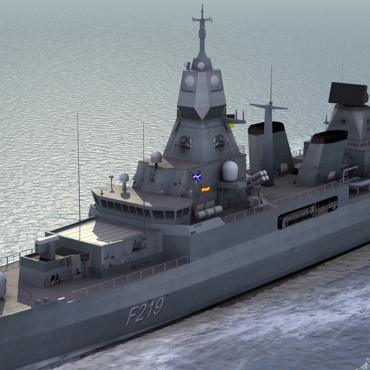 f124 sachsen class frigate 3ds