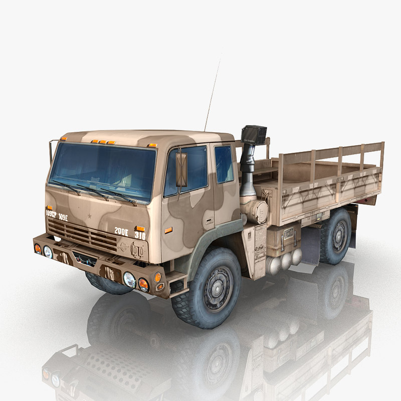 military truck m1078 cargo 3d model