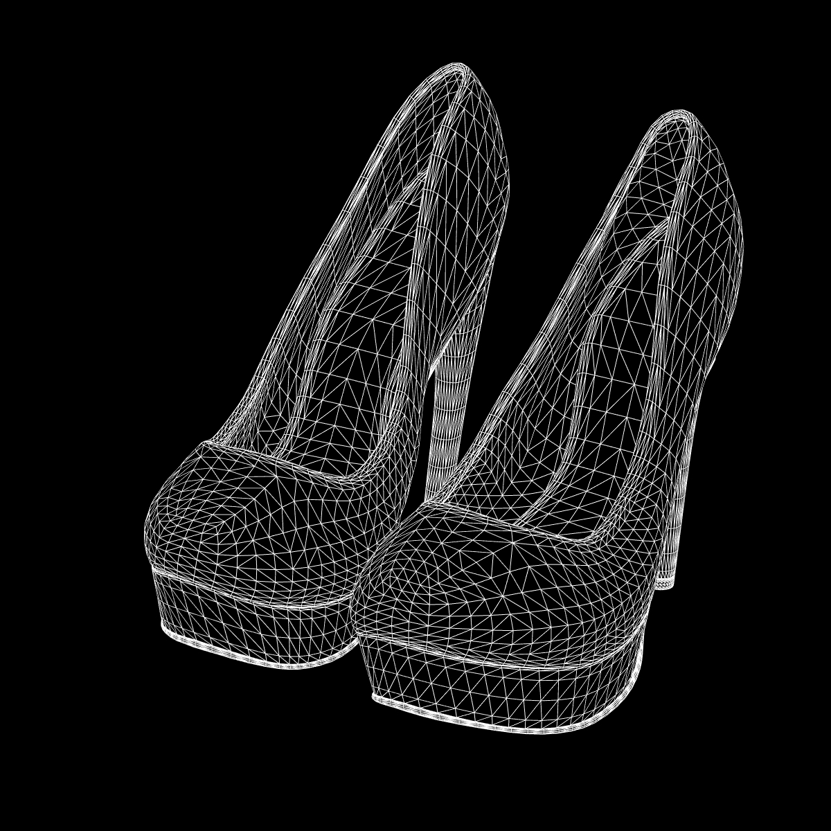 3d model shoes female foot