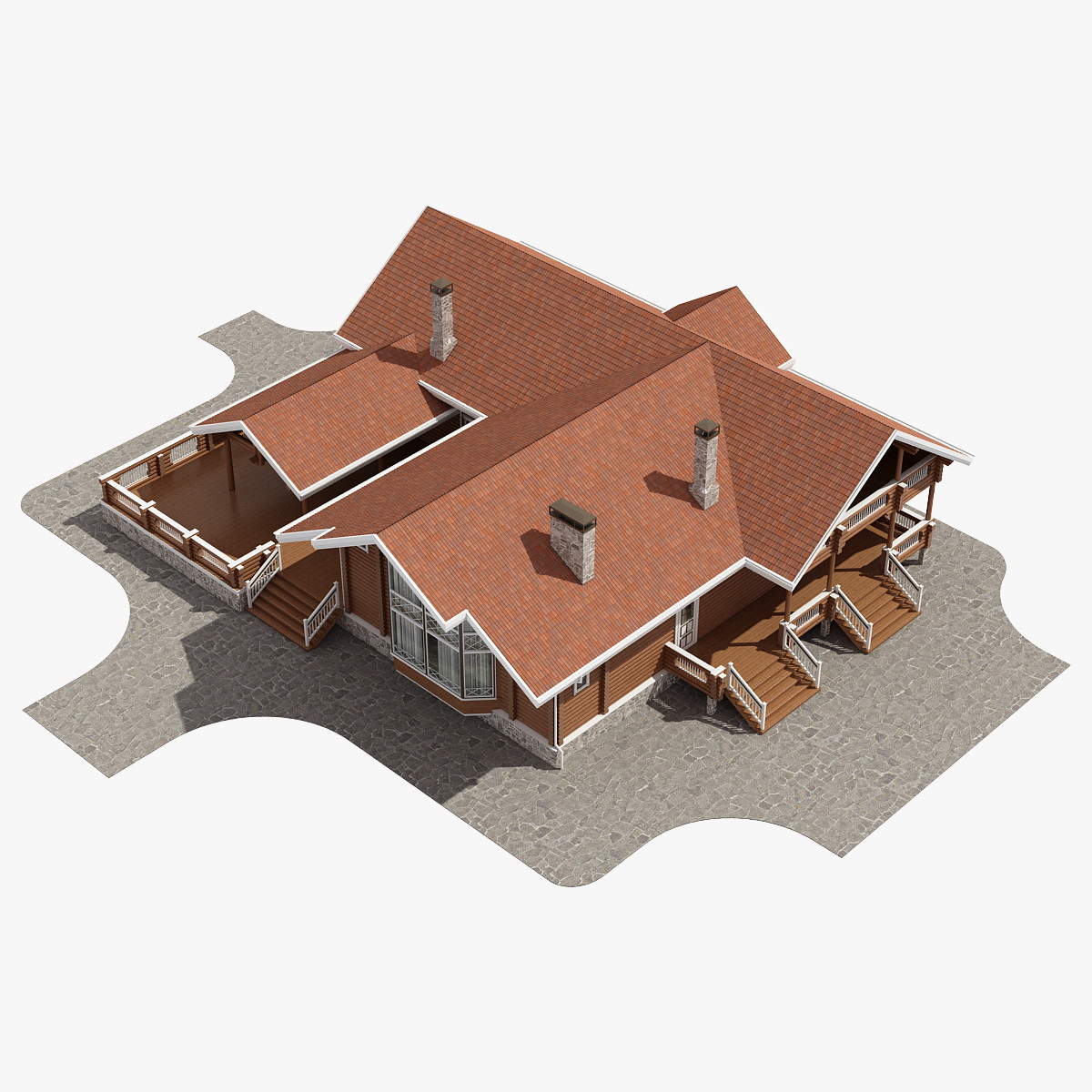 3d model wooden house