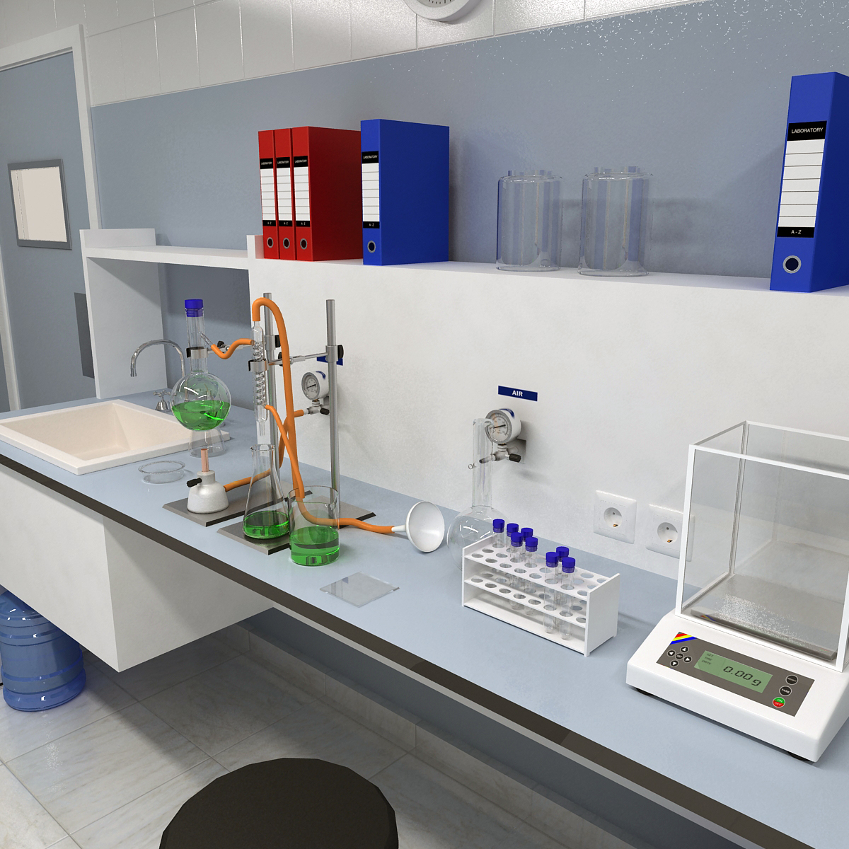 chemistry laboratory 3d model