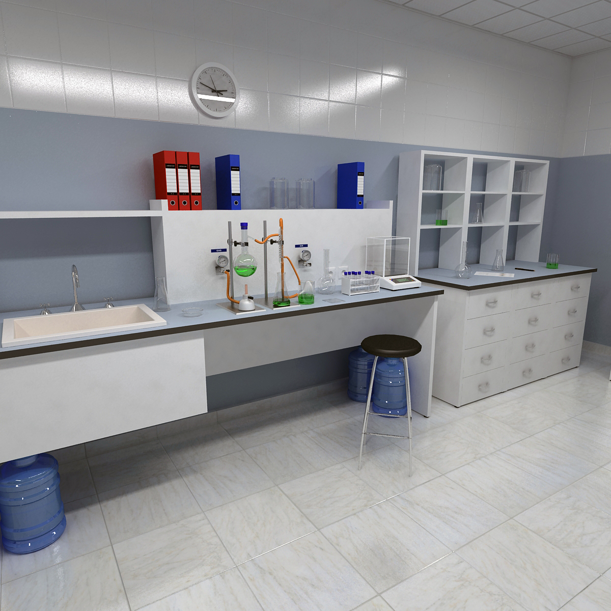 chemistry laboratory 3d model
