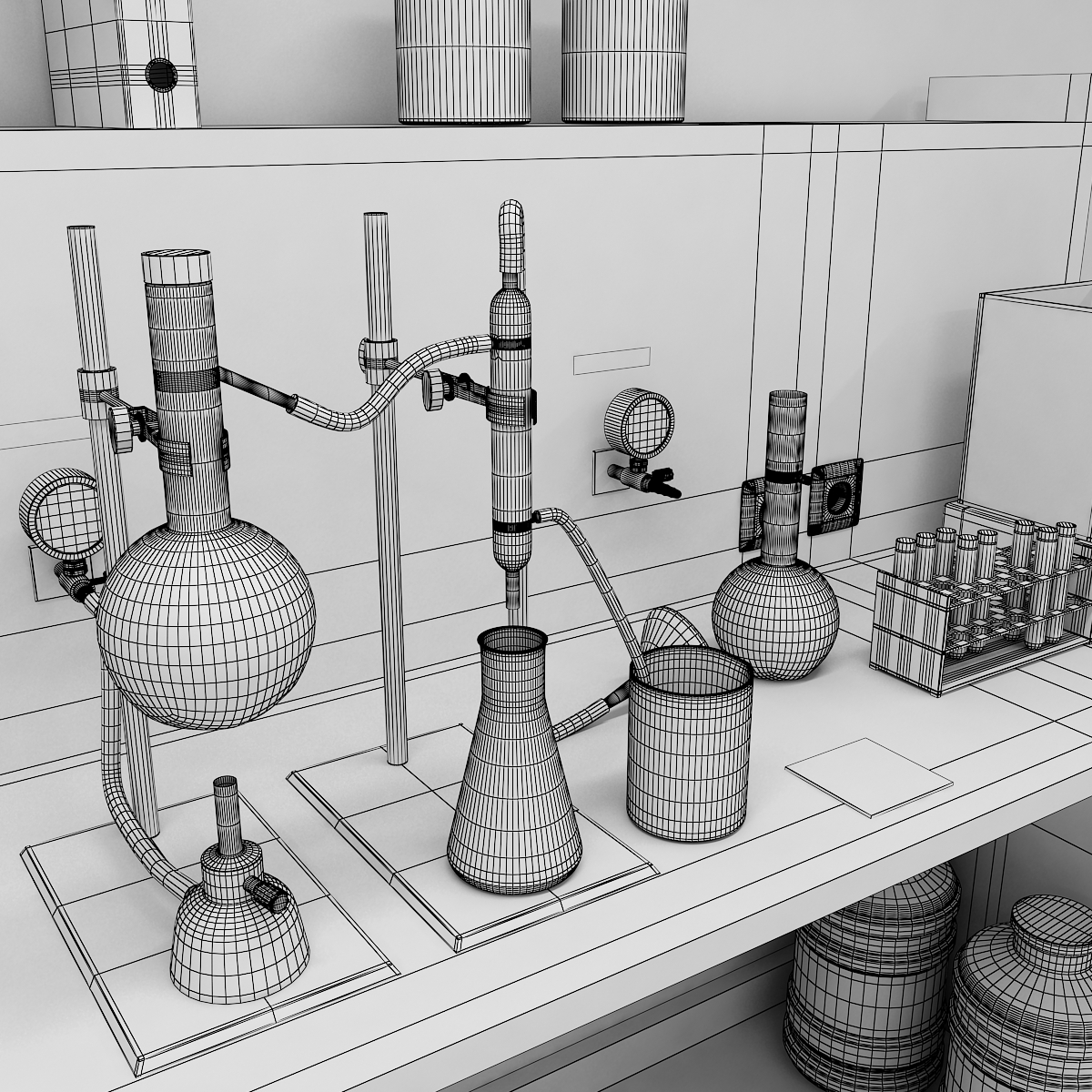 chemistry laboratory 3d model