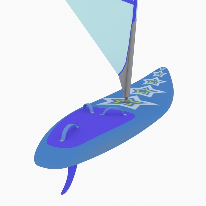 windsurfing freestyle board 3d max