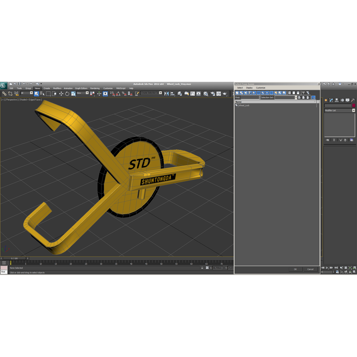 wheel lock 3d max