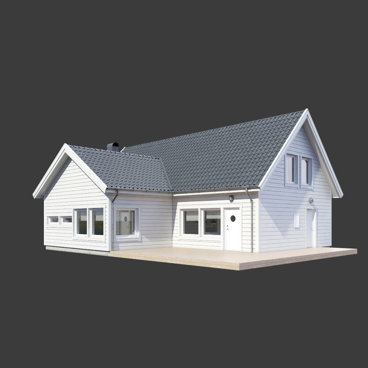 3d realistic house model