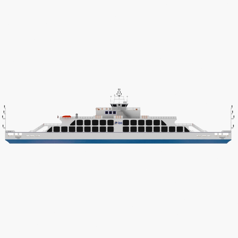 realistic ferry boat 3d max