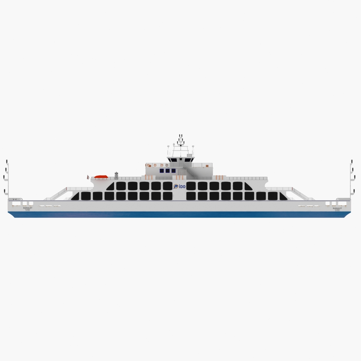realistic ferry boat 3d max