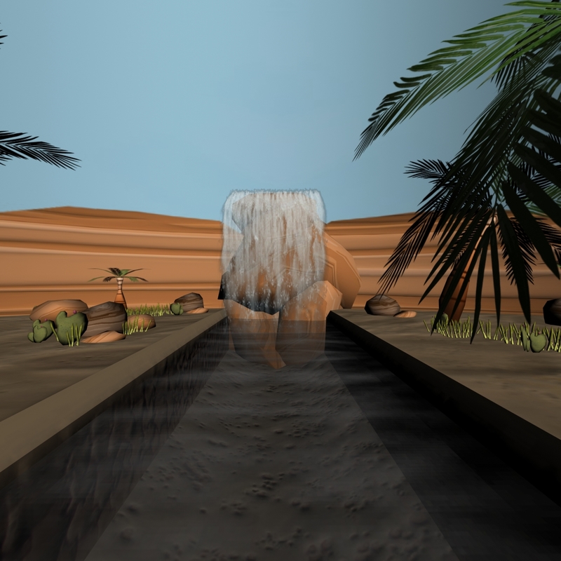 3d 3ds cartoon desert