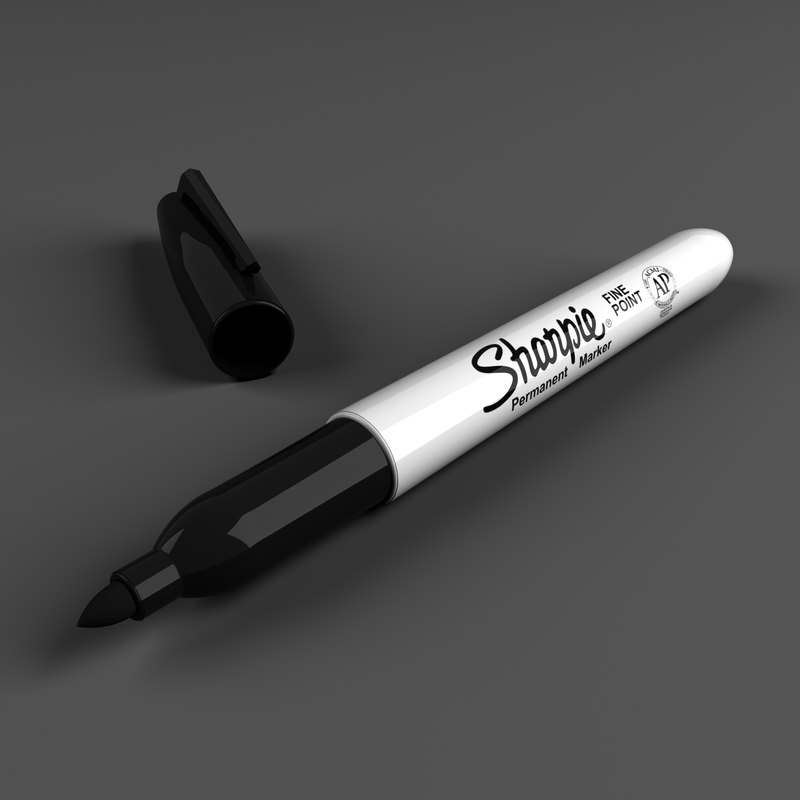 sharpie markers 3d model