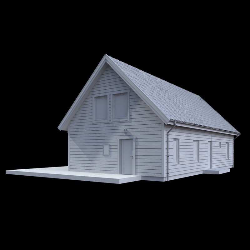 3d realistic house model