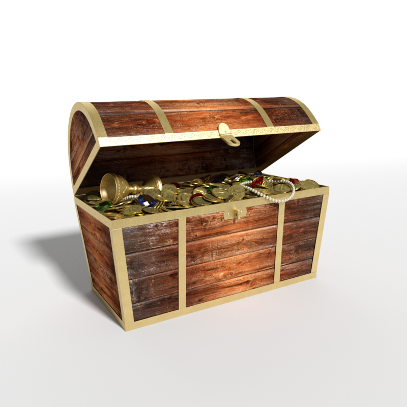 treasure chest 3d model