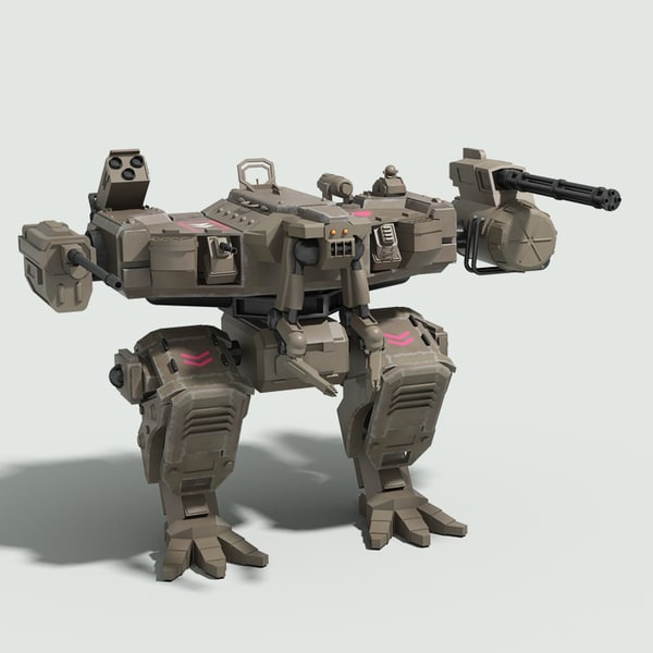 military fighter robot 3ds