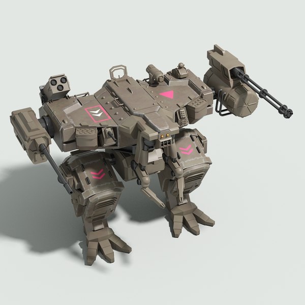 military fighter robot 3ds