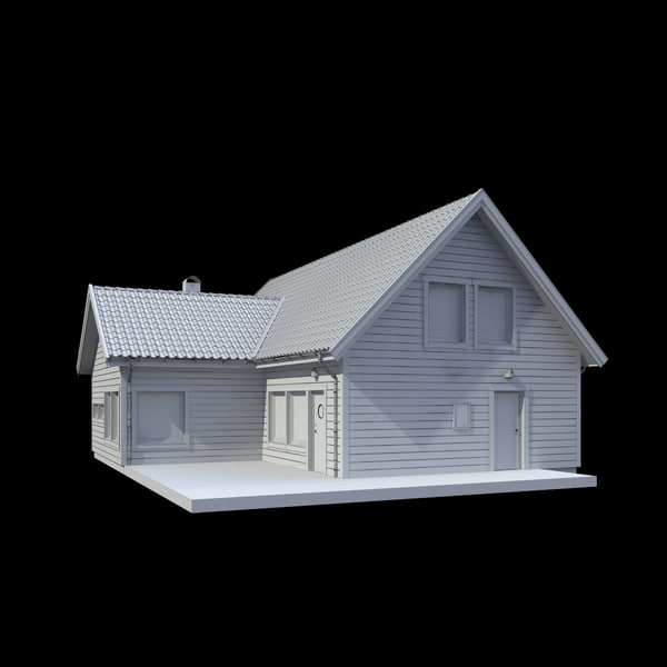 3d realistic house model