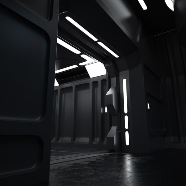 3d sci fi interior model