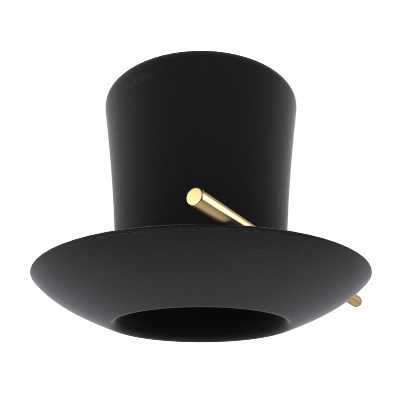 3d magician hat wand