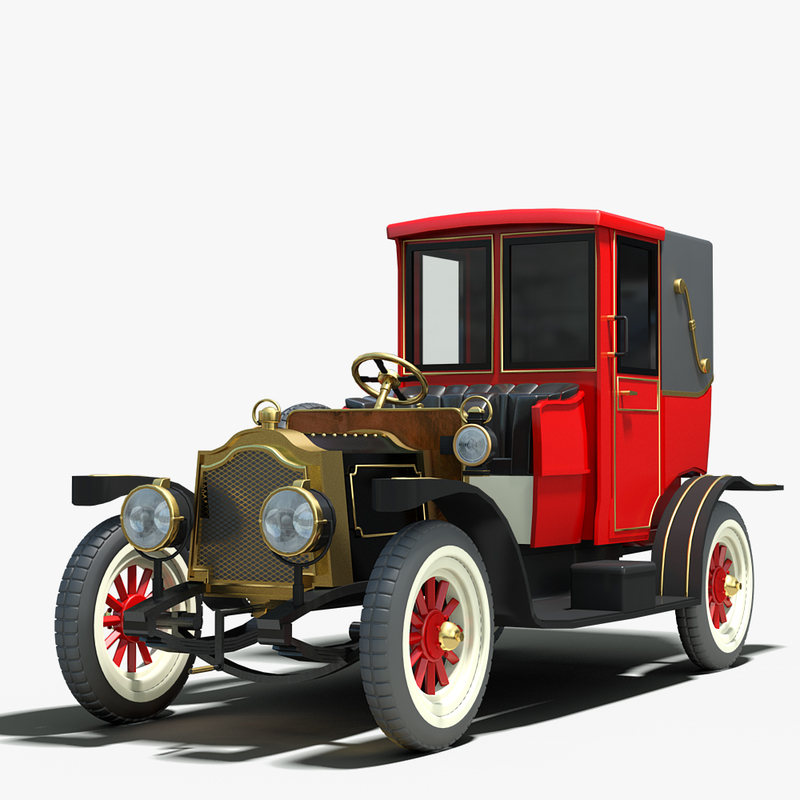 3ds max 1912 packard landaulet vintage car