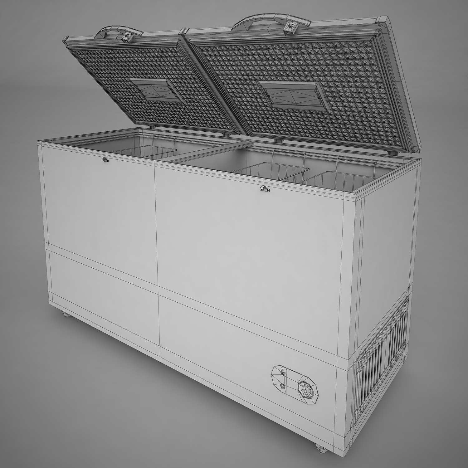 3d model of chest freezer freeze