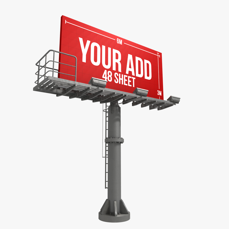 billboard 48 sheet 3d model
