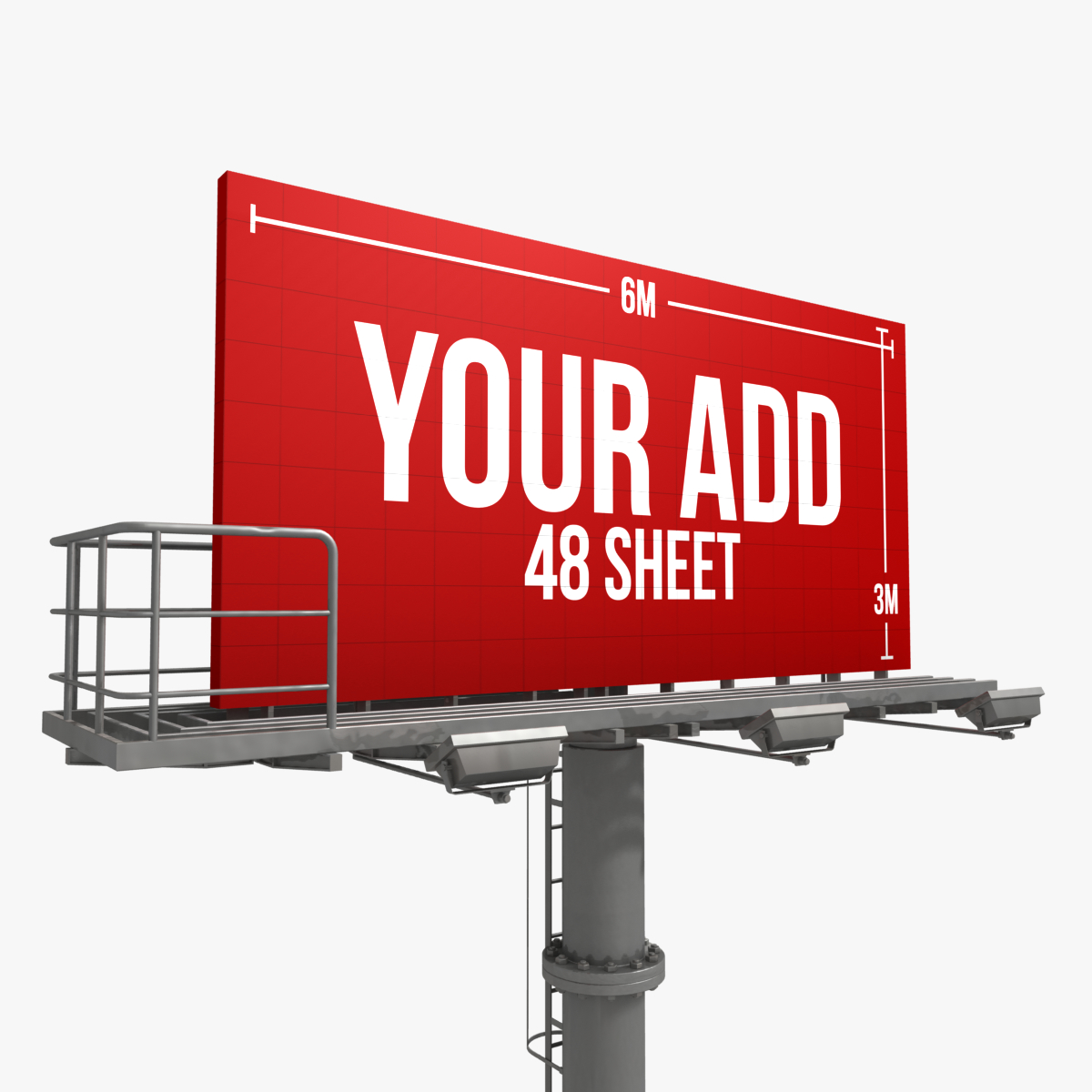 billboard 48 sheet 3d model
