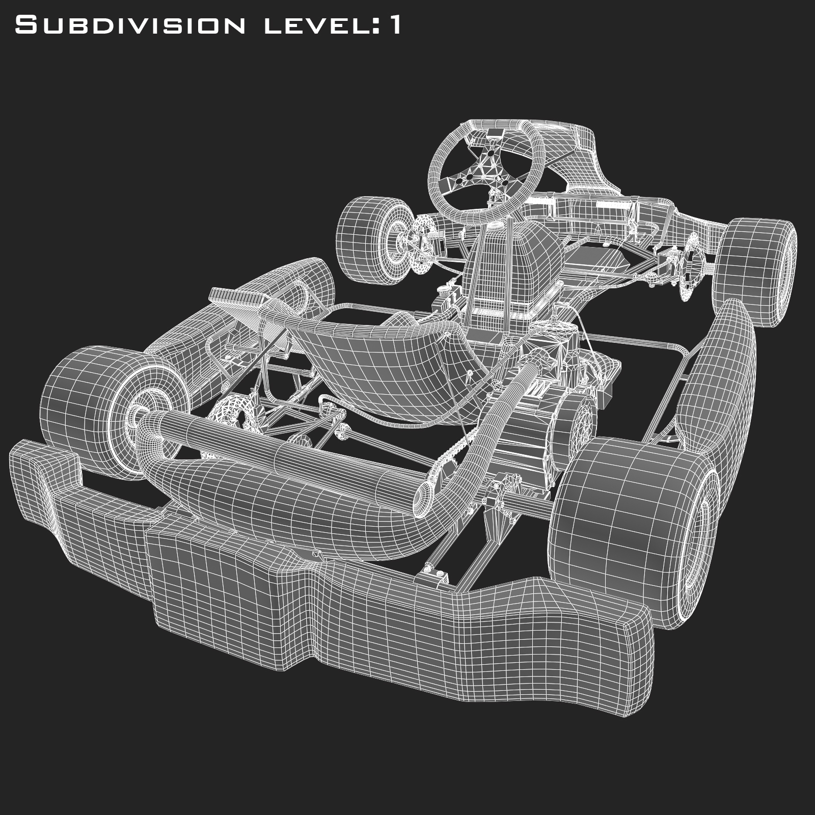 3d model racing go-kart