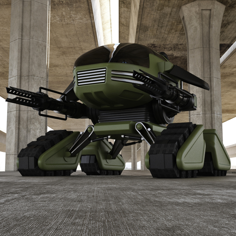 Science-Fiction-Militärroboter 3D-Modell - TurboSquid 793530