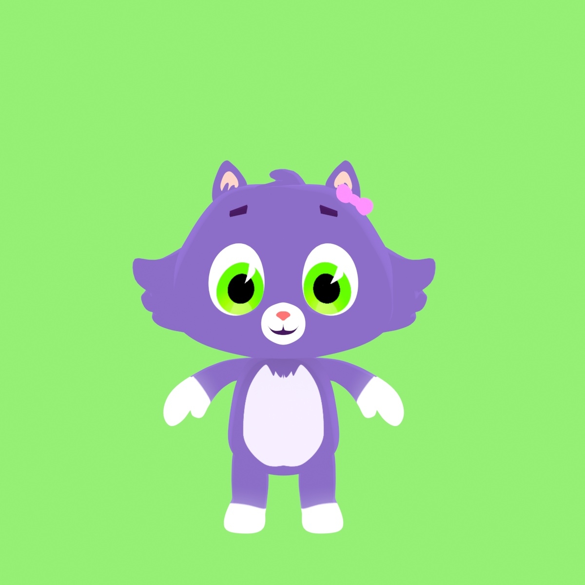 3d cute cartoon cat model