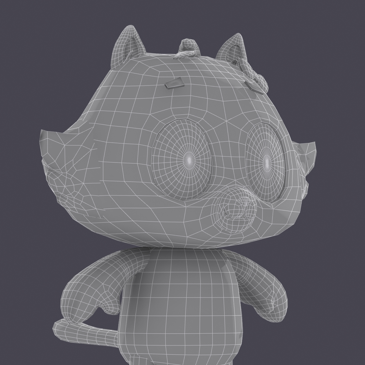 3d cute cartoon cat model