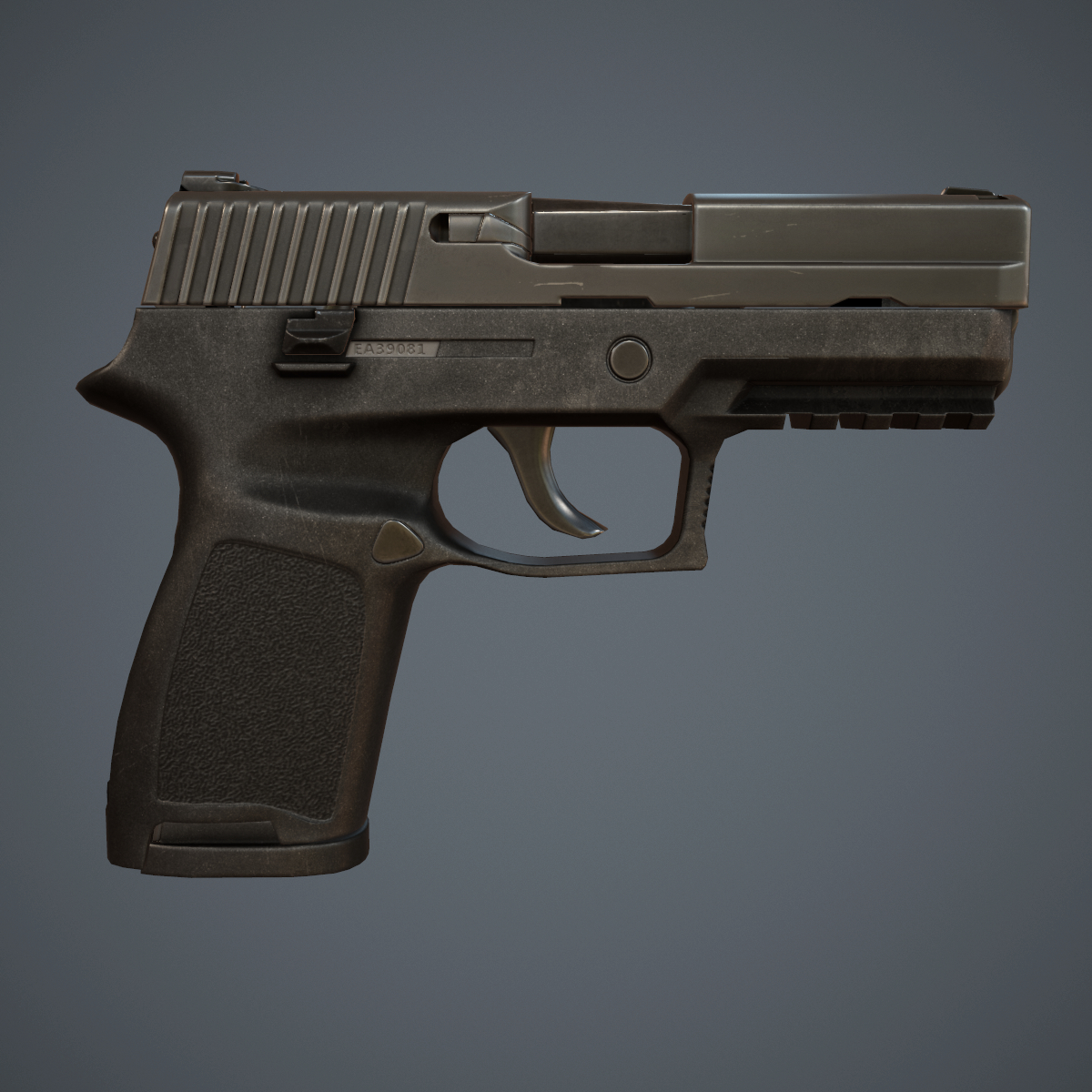 p250 compact pistol 3d max