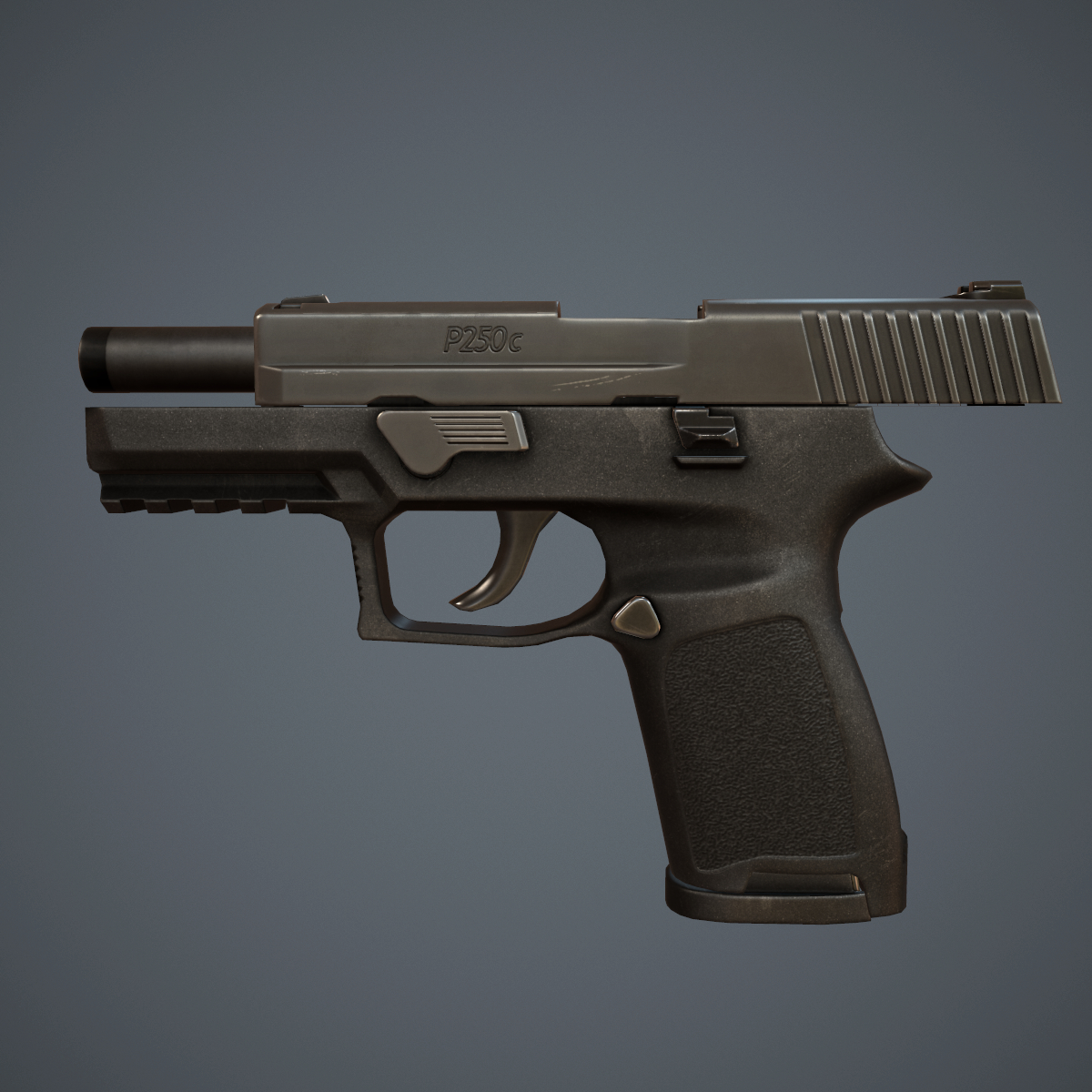 p250 compact pistol 3d max