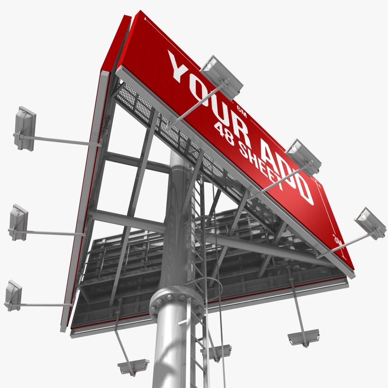 billboard 48 sheet triangles 3d dxf