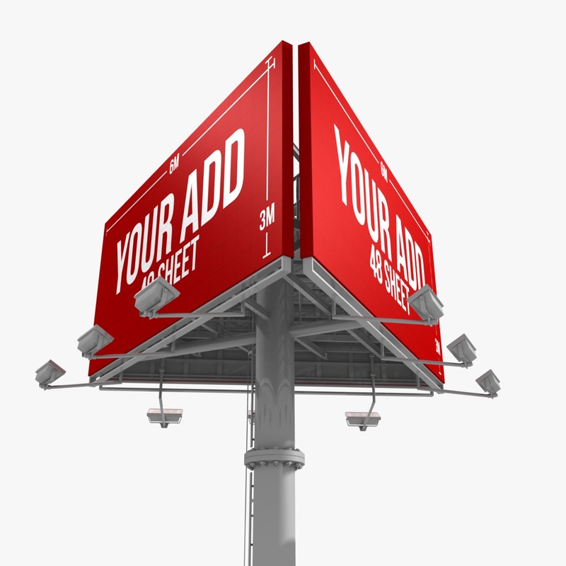 billboard 48 sheet triangles 3d dxf