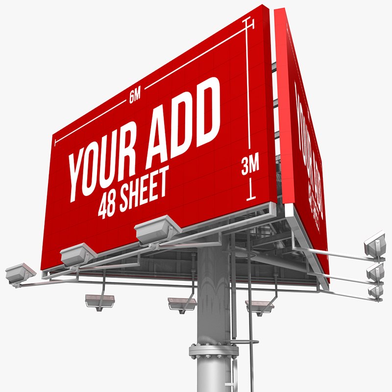 billboard 48 sheet triangles 3d dxf