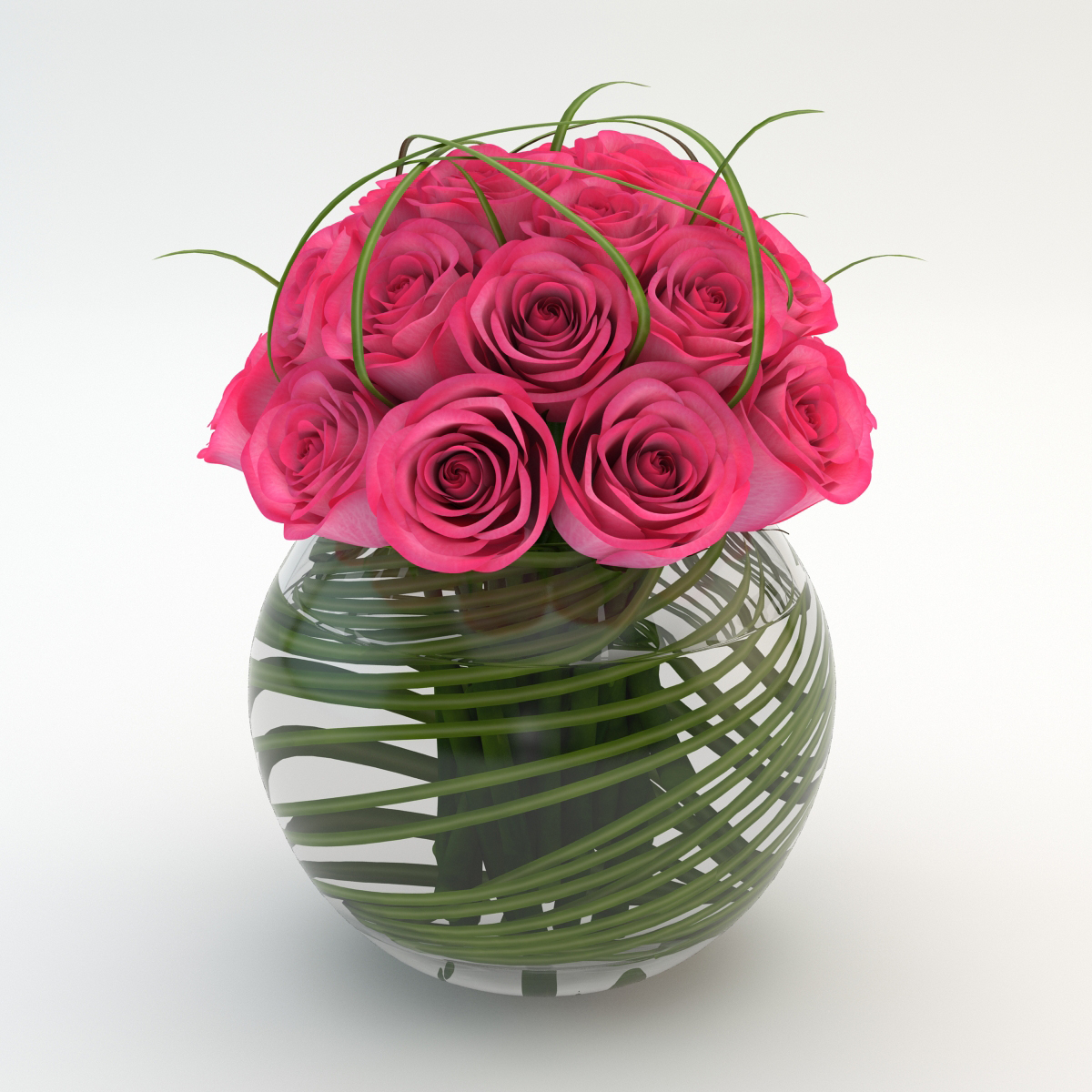 3d rose pink model