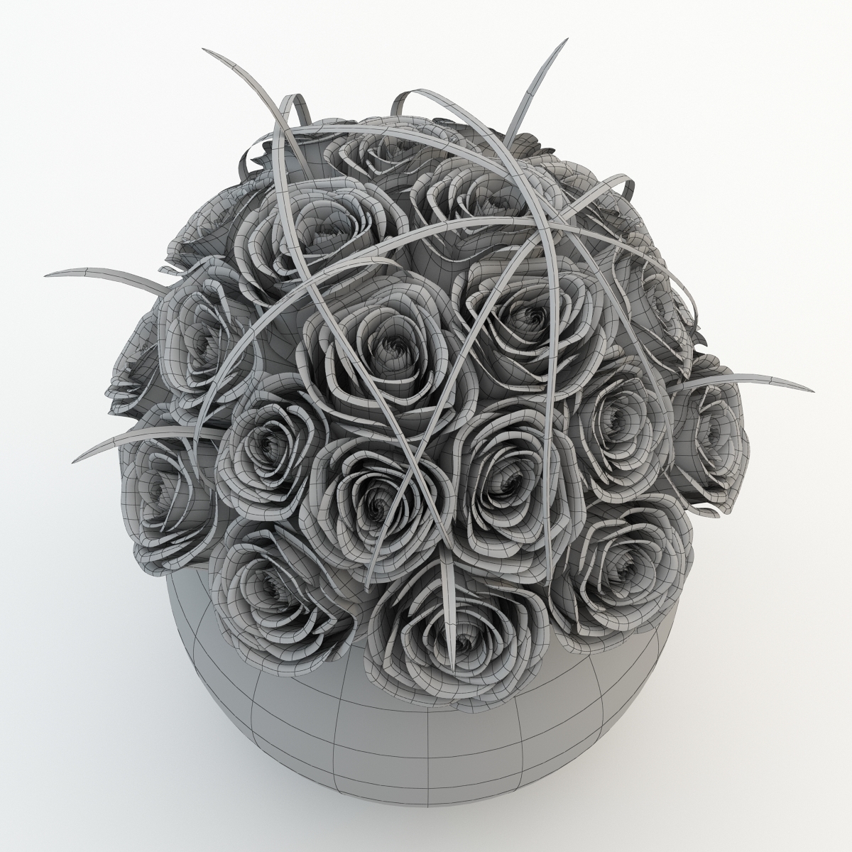 3d rose pink model
